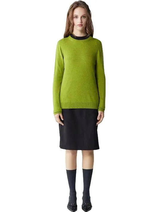 Gobi Cashmere Cashmere Crewneck Sweater - Spinach Green