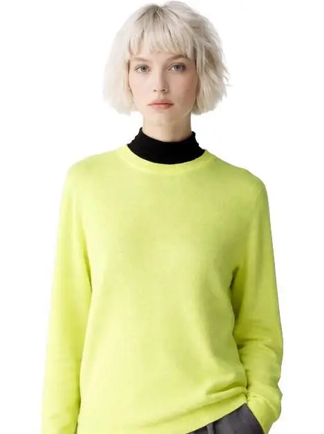 Gobi Cashmere Cashmere Crewneck Sweater - Sunny Lime