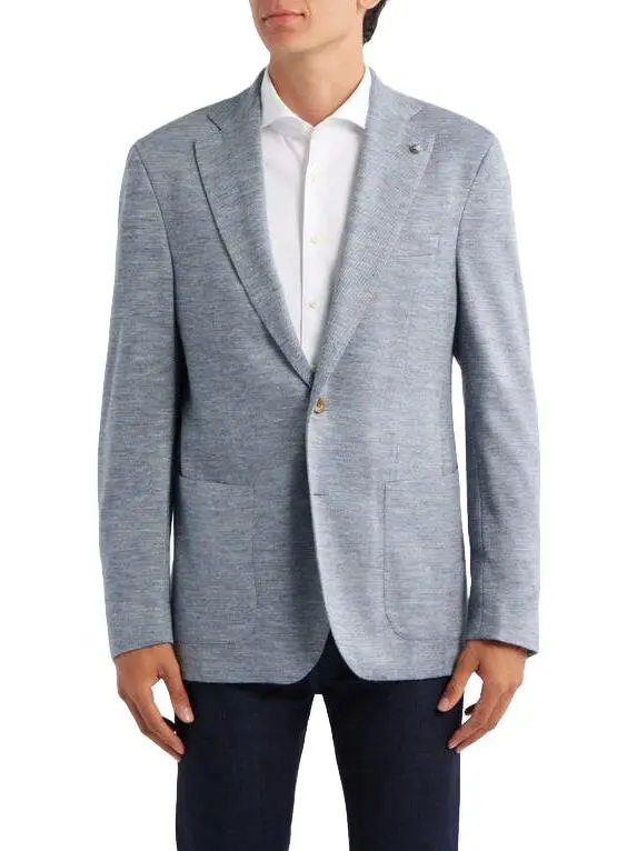 JACK VICTOR Hartford Knit Sport Coat - Light Blue