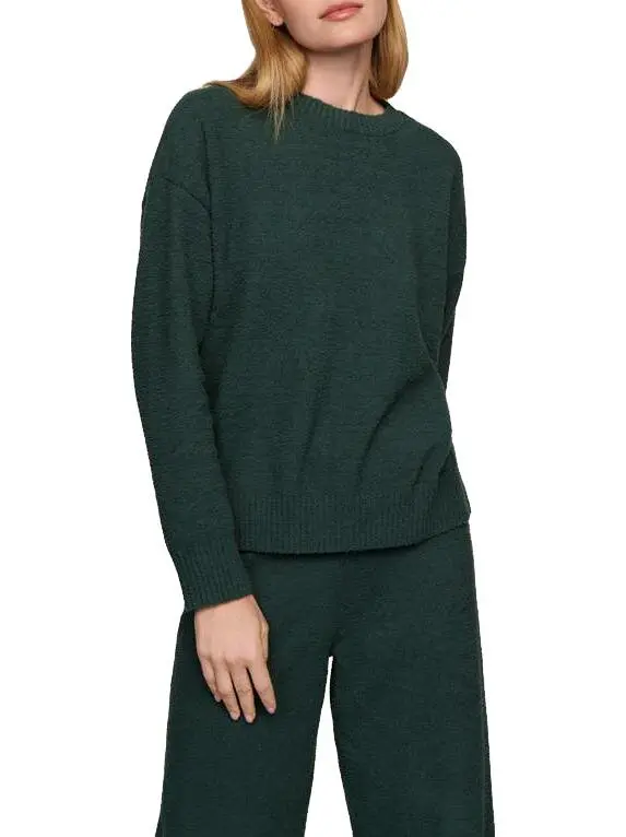 Eberjey Recycled Bouclé Crewneck Top - Pine