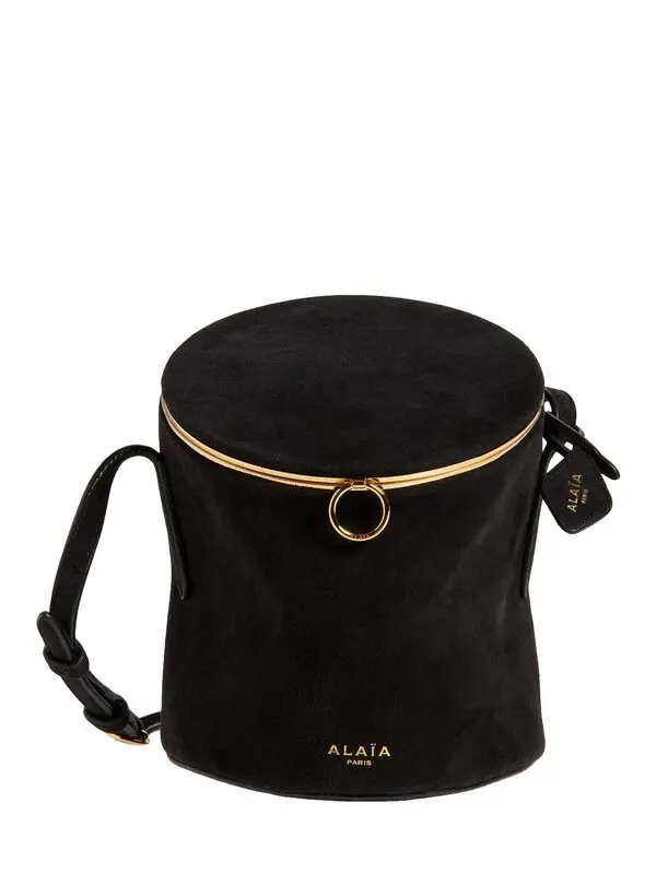 Alaïa La Canette Suede Crossbody Bag - Noir