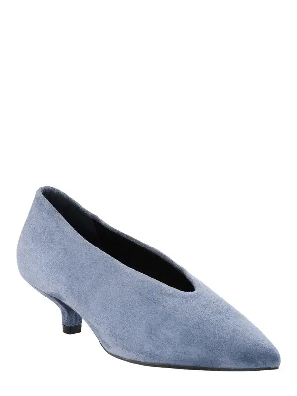 Seychelles Libertine Pointed Toe Kitten Heel Pumps - Blue