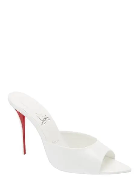 CHRISTIAN LOUBOUTIN Miss Z Pointed Toe Sandal - Bianco/bianco