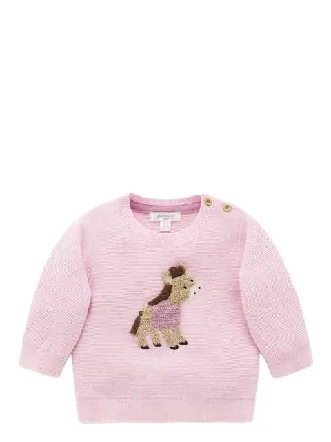 PUREBABY On The Farm Sweater - Primrose Melange