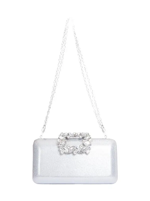 LAUREN LORRAINE Rectangular Evening Bag - Silver
