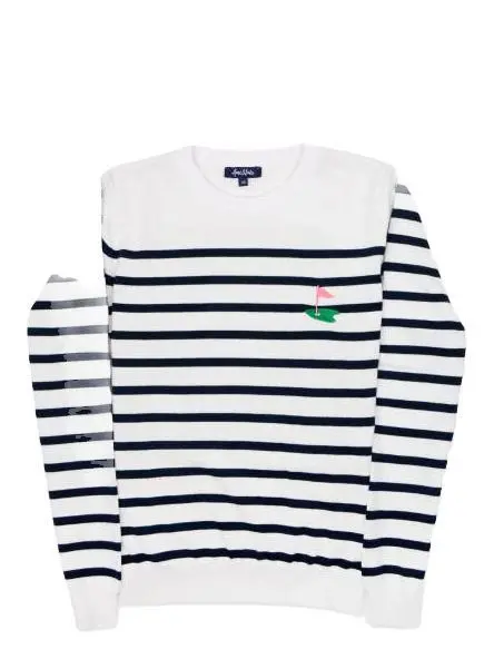 AME & LULU Club Sport Sweater - Navy Fairway Stripes