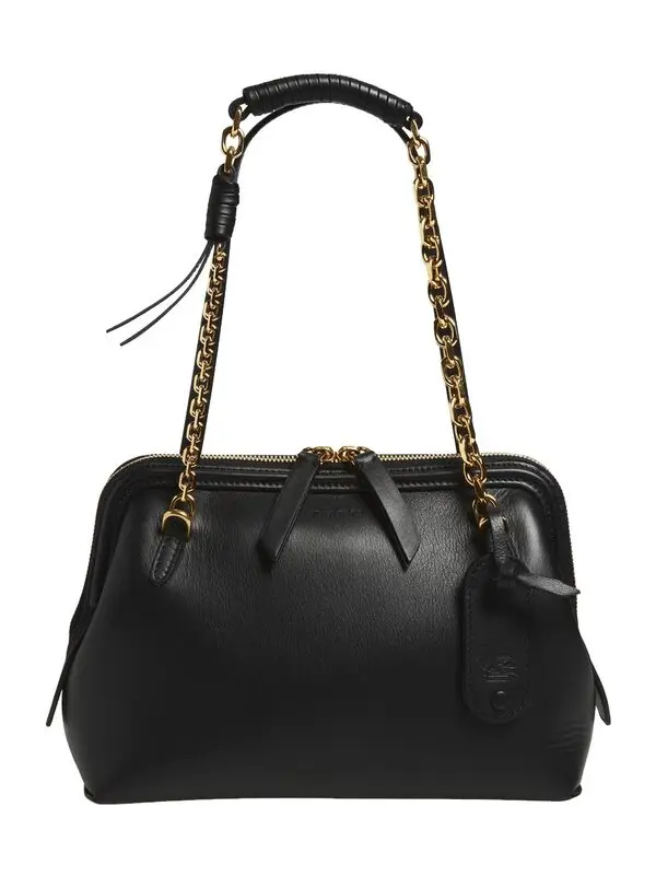 Etro Small Doctor Leather Shoulder Bag - Black N0000