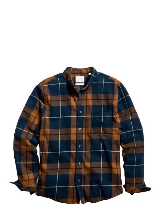 Billy Reid Bold Plaid Button-down Shirt - Carbon Blue Multi