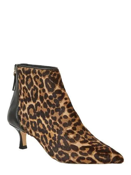 Bruno Magli Francesca Pointed-toe Kitten Heel Bootie - Leopard Haircalf