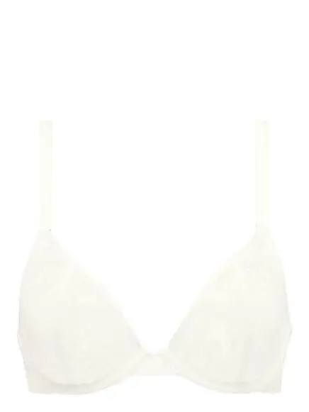 CUUP The Plunge Botanical Lace Bra - Salt