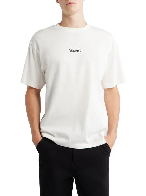 VANS Logo Cotton Graphic T-shirt - Egret
