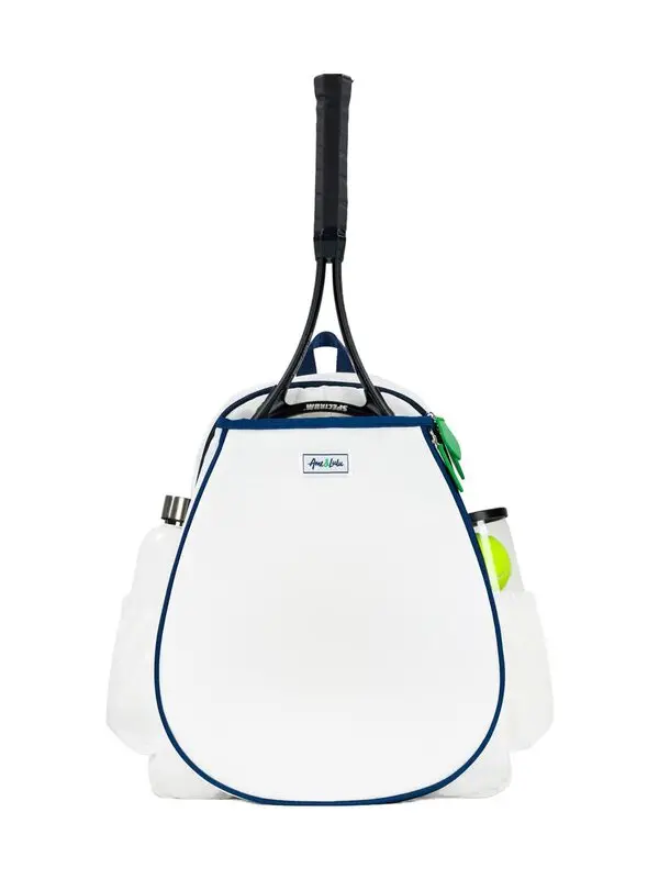 AME & LULU Game On Tennis Backpack - White/navy/green