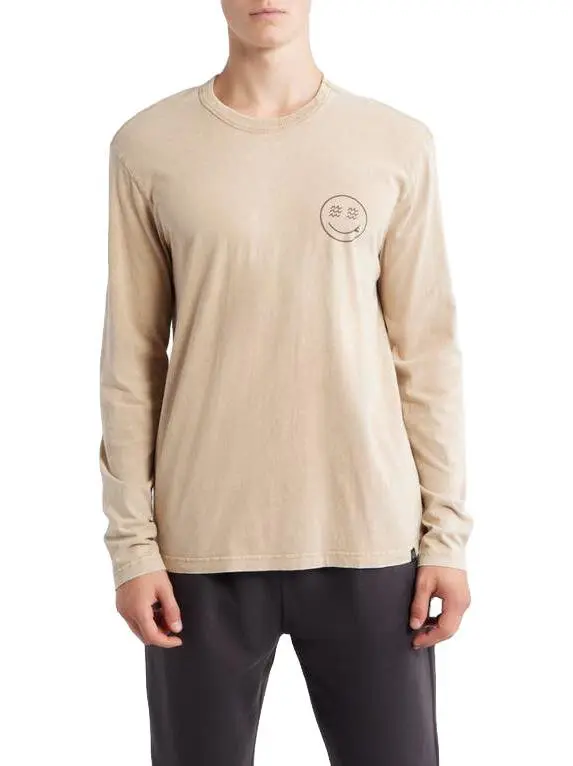 THREADS 4 THOUGHT Forest Graphic Mineral Wash Long Sleeve T-shirt - Chai