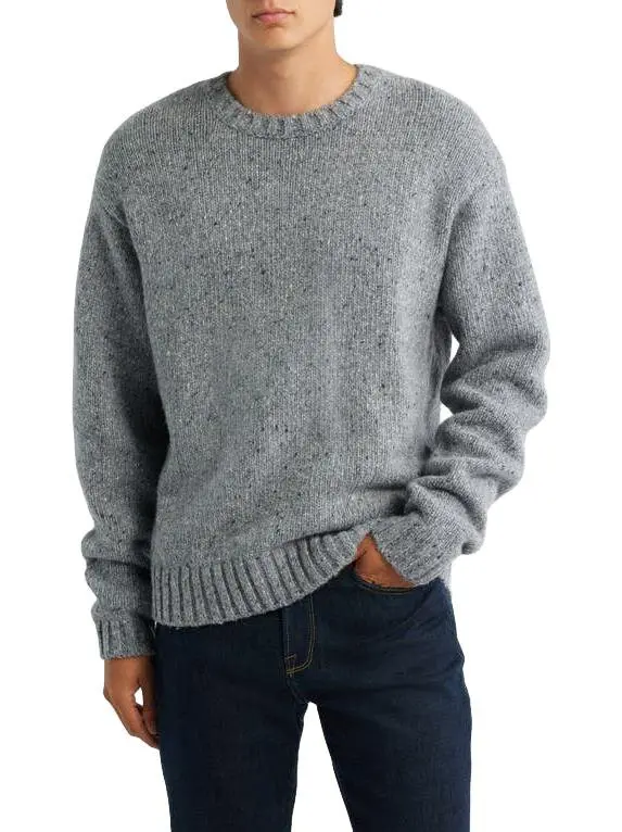 FRAME Sailor Merino Wool Blend Sweater - Grey Melange