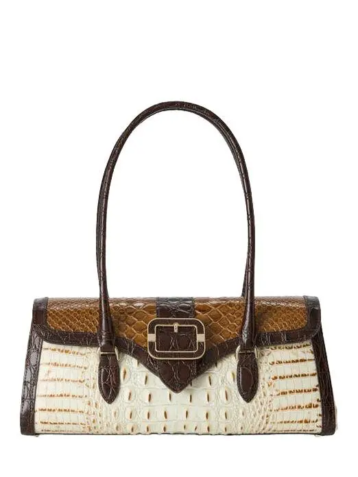 Brahmin Dayan Embossed Leather Shoulder Bag - Multi