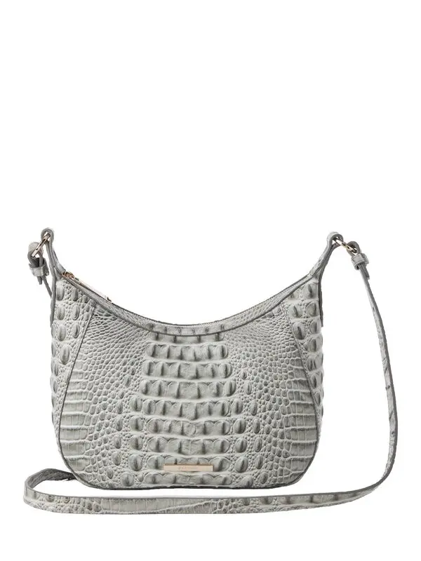 Brahmin Corinne Croc Embossed Leather Crossbody - Dove Alden Road