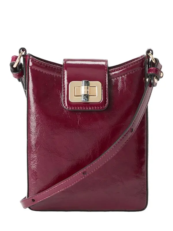 Brahmin Marley Leather Crossbody Bag - Cherry Lacquer