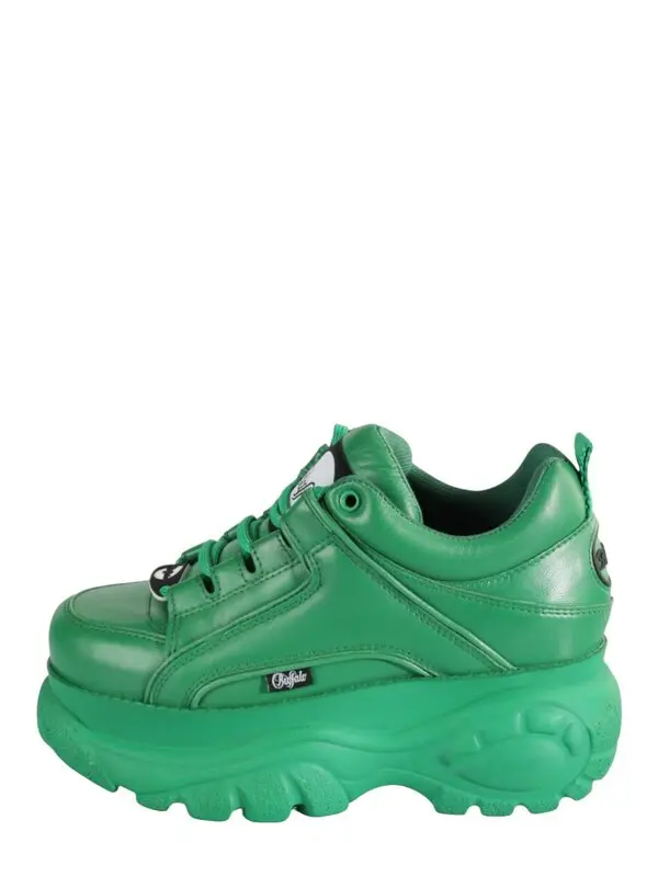 BUFFALO BOOTS Classic Low Leather Sneakers - Green