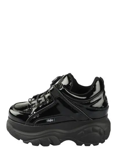 BUFFALO BOOTS Classic Low Patent Leather Sneakers - Black