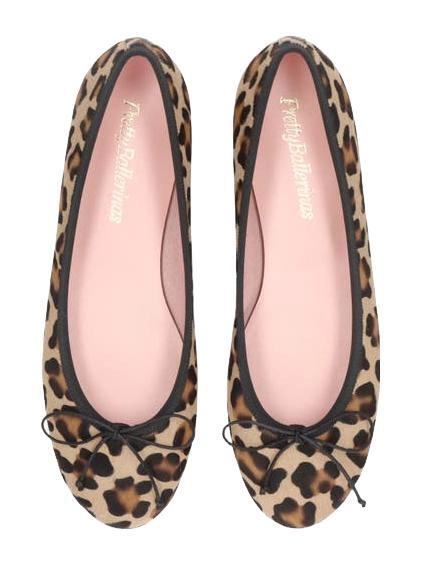 Pretty Ballerinas Printed Ballet Flats - Black