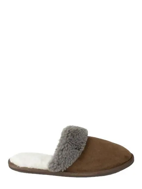 CELTIC & CO. Shearling Mules - Khaki