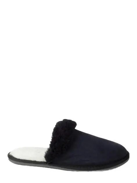 CELTIC & CO. Shearling Mules - Navy