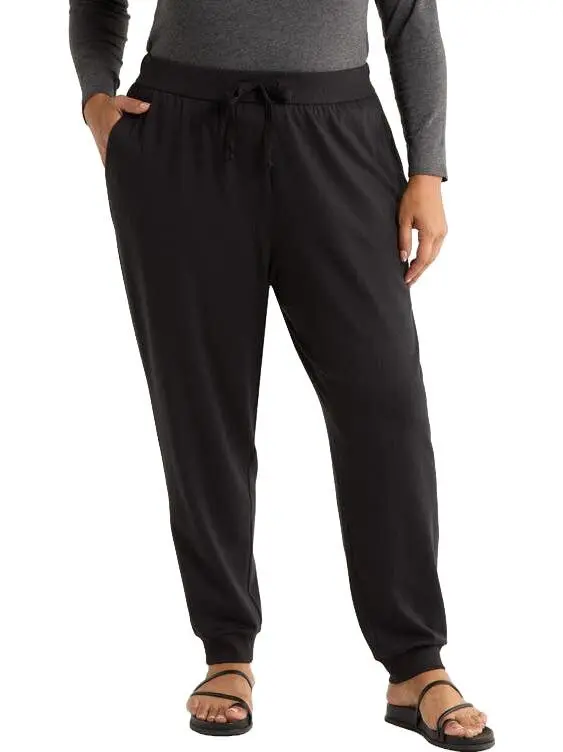 Eileen Fisher Terry Ankle Pants - Black
