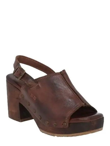 Bed Stu Marie Wood Heel Clogs - Teak Dd