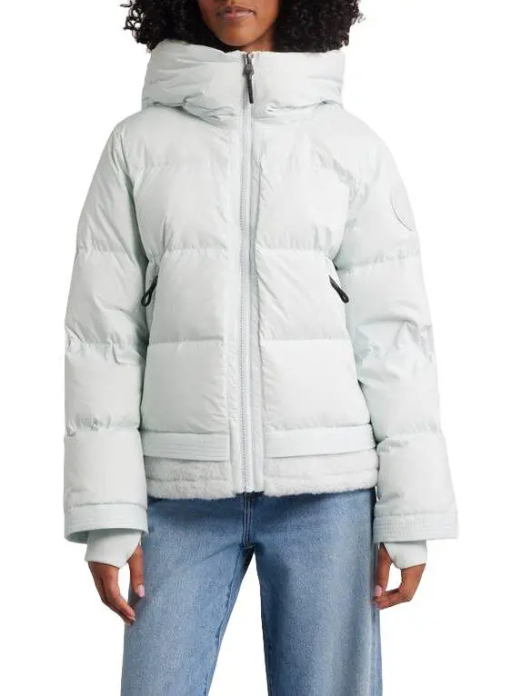 UGG 700 Fill Power Down Puffer Jacket With Fleece Trim - Reef Blue