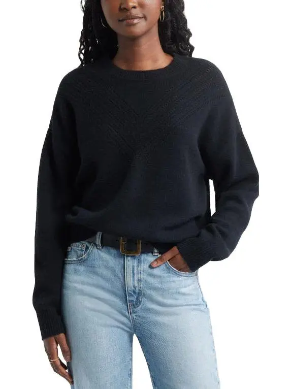 Treasure & Bond Pointelle Wool And Cashmere Sweater - Black