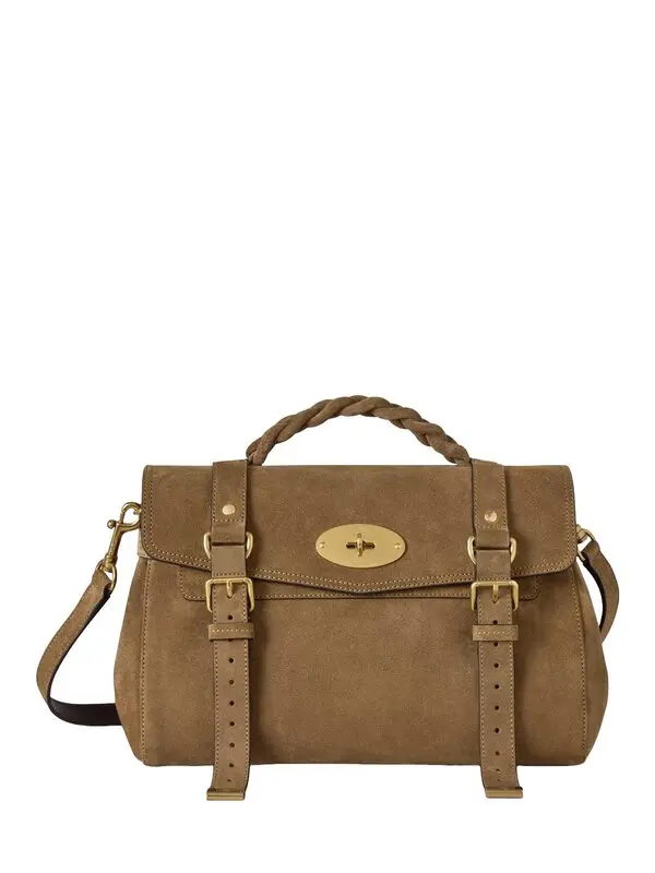 Mulberry Alexa Suede Satchel - Salcombe Sand
