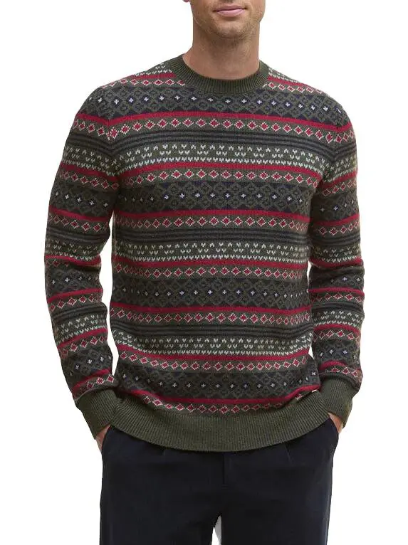 Barbour Easdale Fair Isle Crewneck Sweater - Duffle Bag