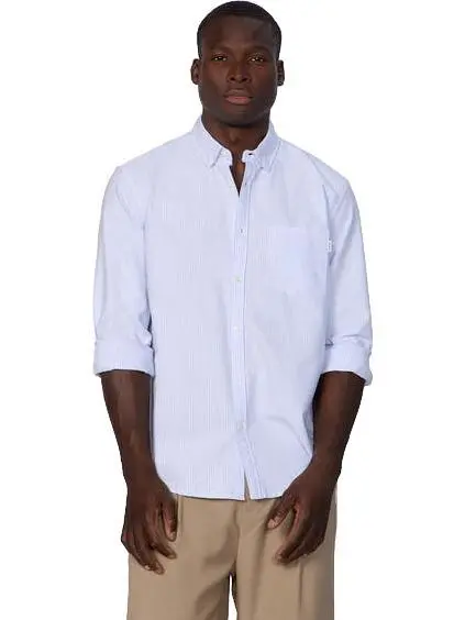 INDUSTRIE AUSTRALIA The Cambridge Long Sleeve Shirt - White Light Blue