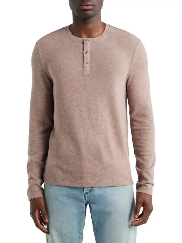 THREADS 4 THOUGHT Elias Heathered Henley - Praline