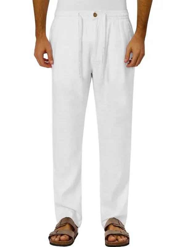 INDUSTRIE AUSTRALIA Capri Linen Pant - Yd White