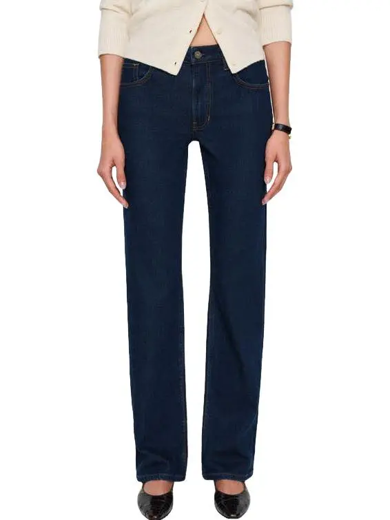 REFORMATION Elton Mid-rise Straight Leg Jeans - Reservoir