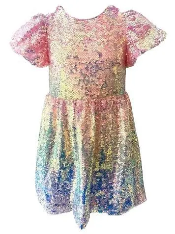 LOLA + THE BOYS Sequin Ombre Dress - Multicolor