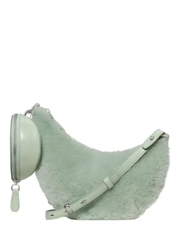 Kate Spade New York Shearling Crossbody Bag With Pouch - Mint Frosting