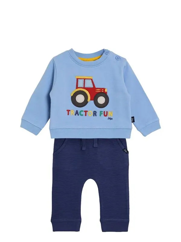 JOJO MAMAN BEBE Appliqué Sweatshirt And Joggers Set - Blue