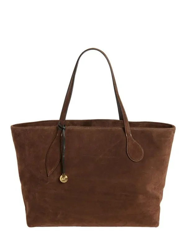 LIFFNER Large Sprout Leather Tote - Suede Brown