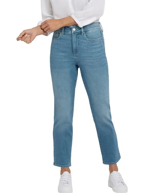 NYDJ Marilyn High-waist Ankle Straight-leg Jeans - Avenue Blue
