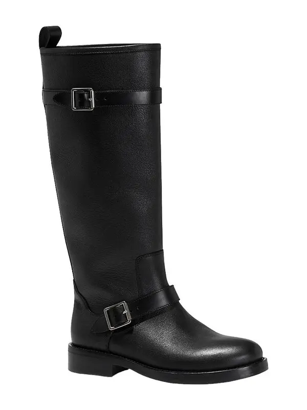 Simkhai Noah Leather Tall Boots - Black