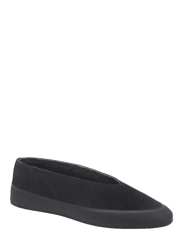 Le Monde Beryl Après Ski Shearling Lined Ballet Flat - Black