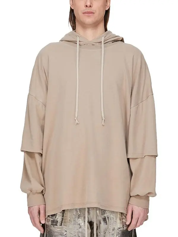Rick Owens Tommy Hustler Hoodie - Dirty Pearl