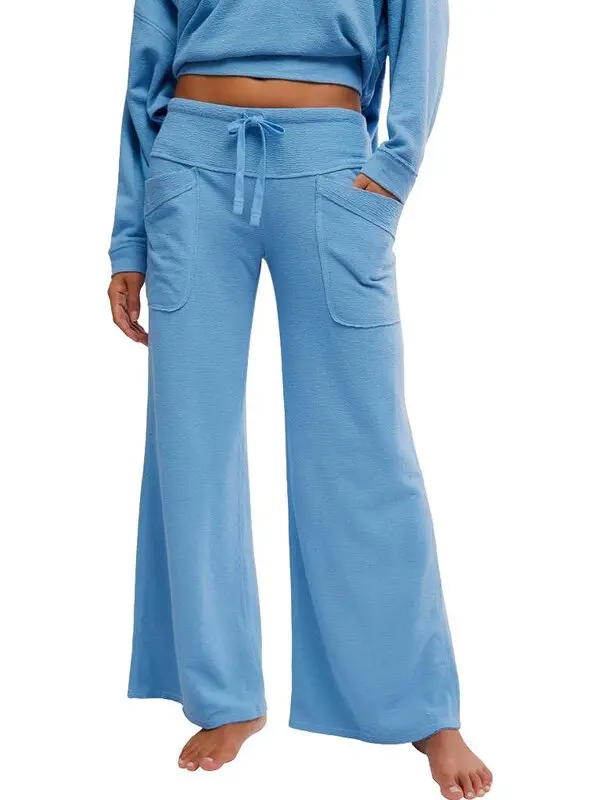 Free People Staycation Lounge Pants - Blissful Blue