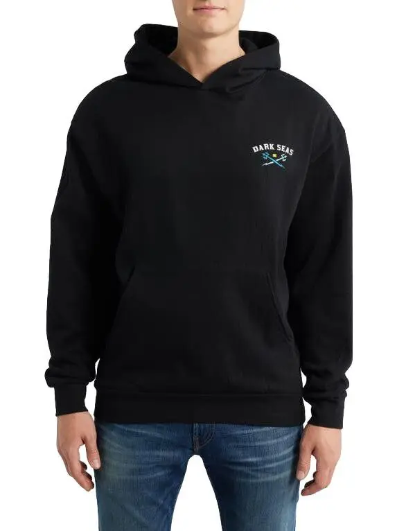 DARK SEAS Sailor's Sun Oversized Hoodie - Black