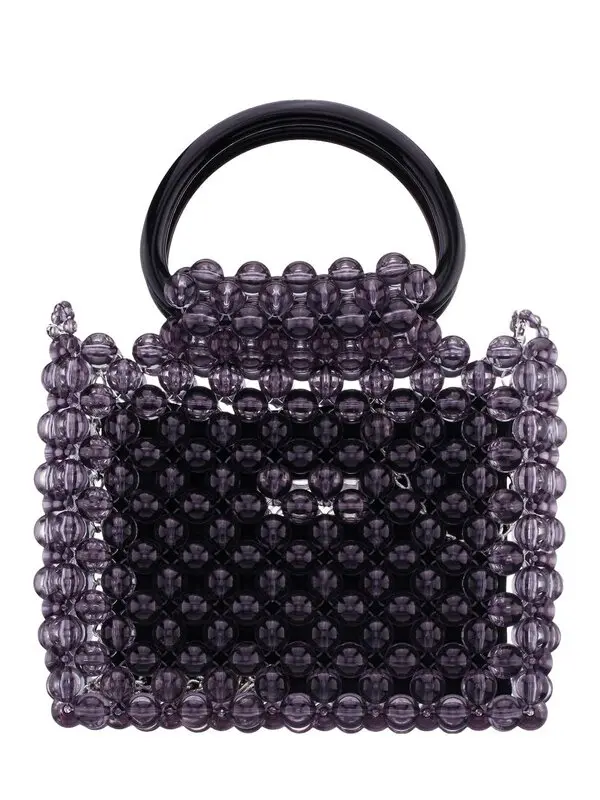 Nina Nylie Top Handle Bag - Smoke