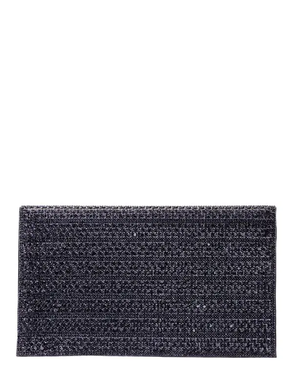 Nina Rhinestone Embellished Clutch - Black