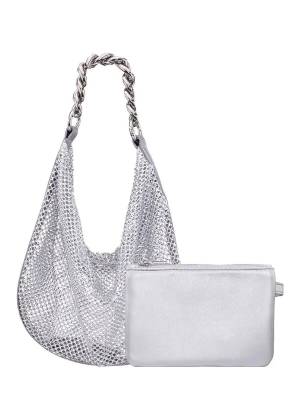 Nina Racquel Shoulder Bag - Silver