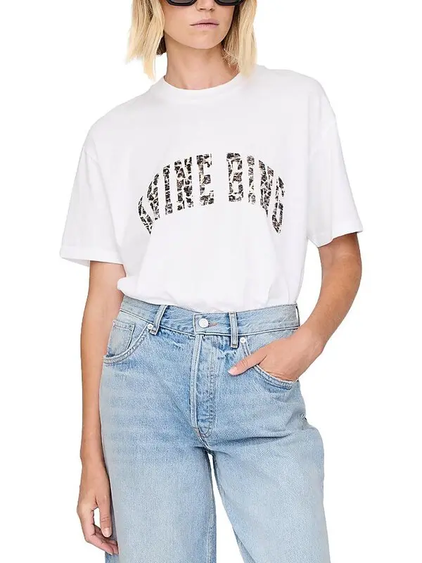ANINE BING Walker Crewneck Tee - Ivory